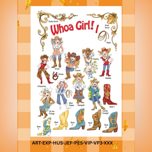 Loralie design | Other | Whoa Girl Machine Embroidery Pattern | Poshmark